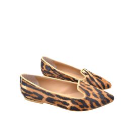 Balerini piele naturala tip leopard Incaltaminte Rico